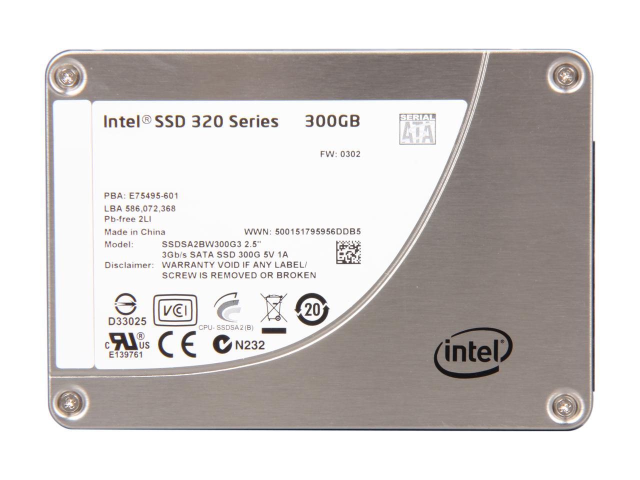 Intel 320 Series 2.5" 300GB SATA II MLC Internal Solid State Drive (SSD ...