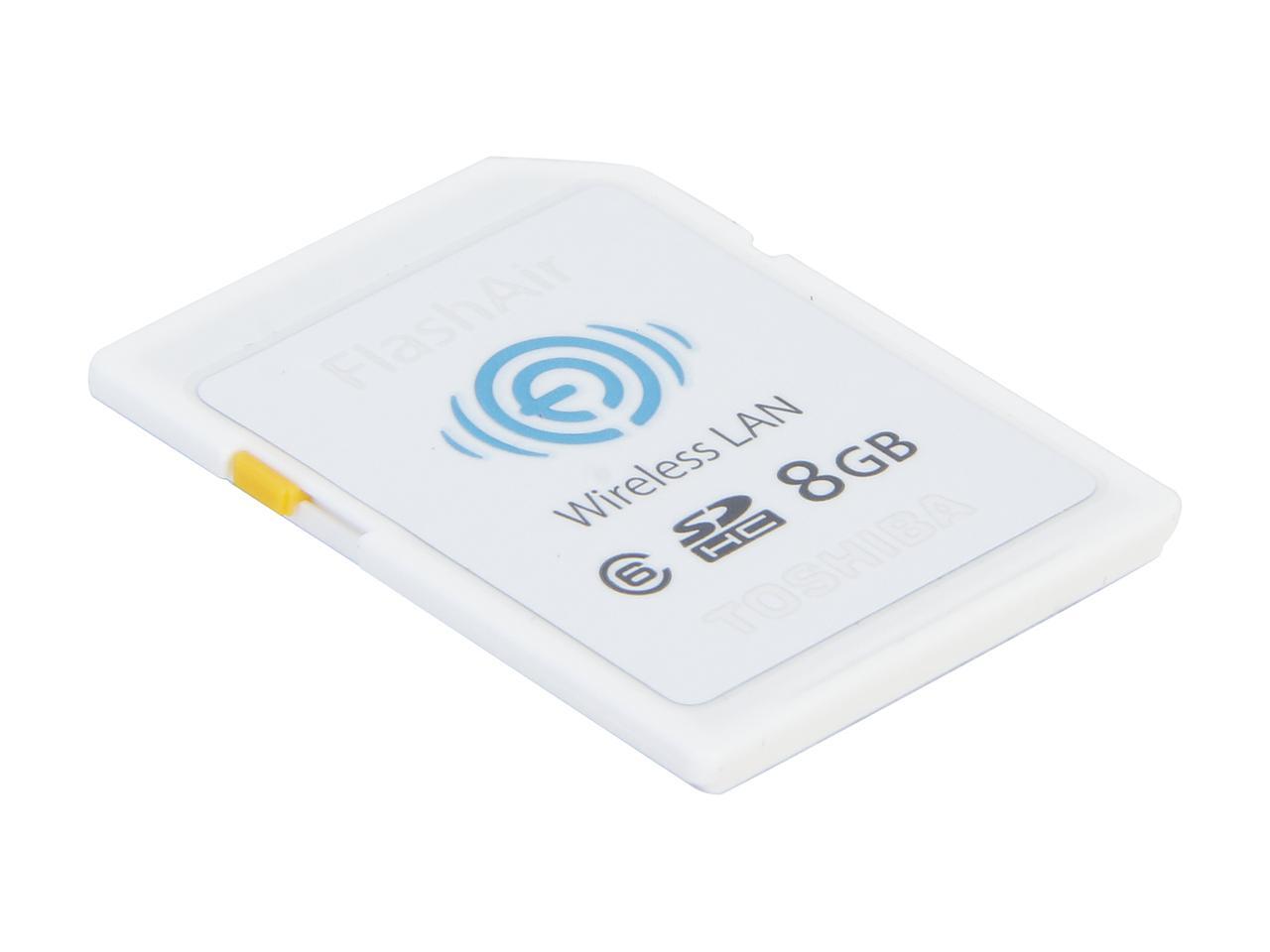 Toshiba FlashAir 8GB Wireless Flash Memory SD Card Model PFW008U-1ABW ...