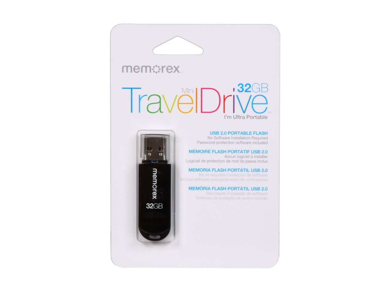 Memorex Mini TravelDrive 32GB USB 2.0 Flash Drive (Black) - Newegg.com