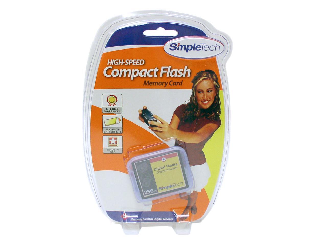 SimpleTech 256MB Compact Flash (CF) Flash Media Model STI-CF/256 ...