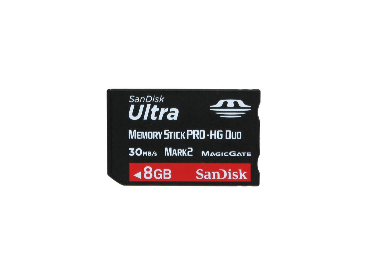 SanDisk Ultra 8GB Memory Stick PRO-HG Duo Flash Card Model SDMSPDH-008G ...