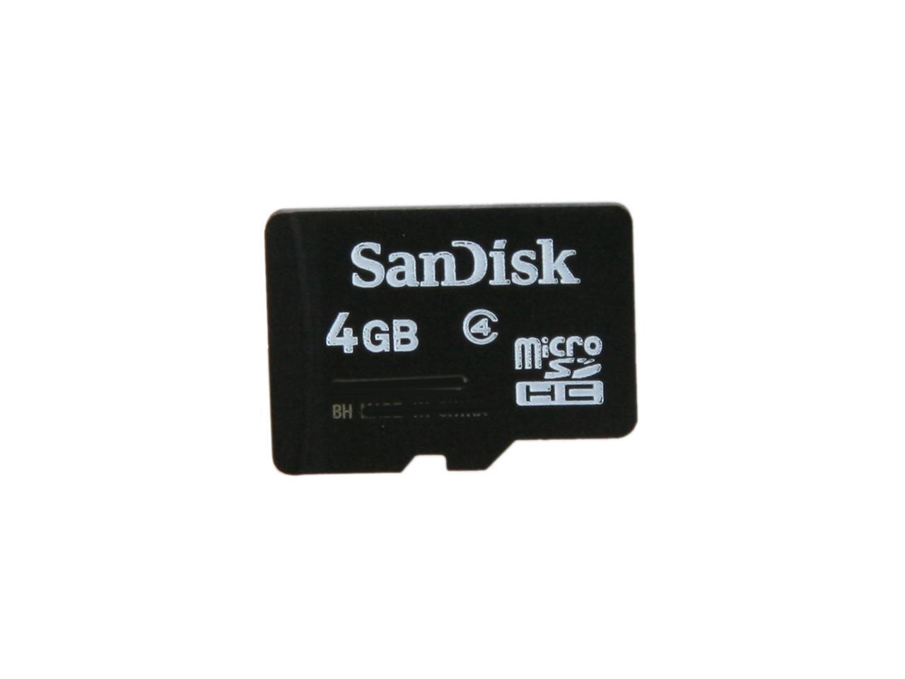 SanDisk 4GB microSDHC Mobile Memory Card Model SDSDQ-4096-P36M - Newegg.com
