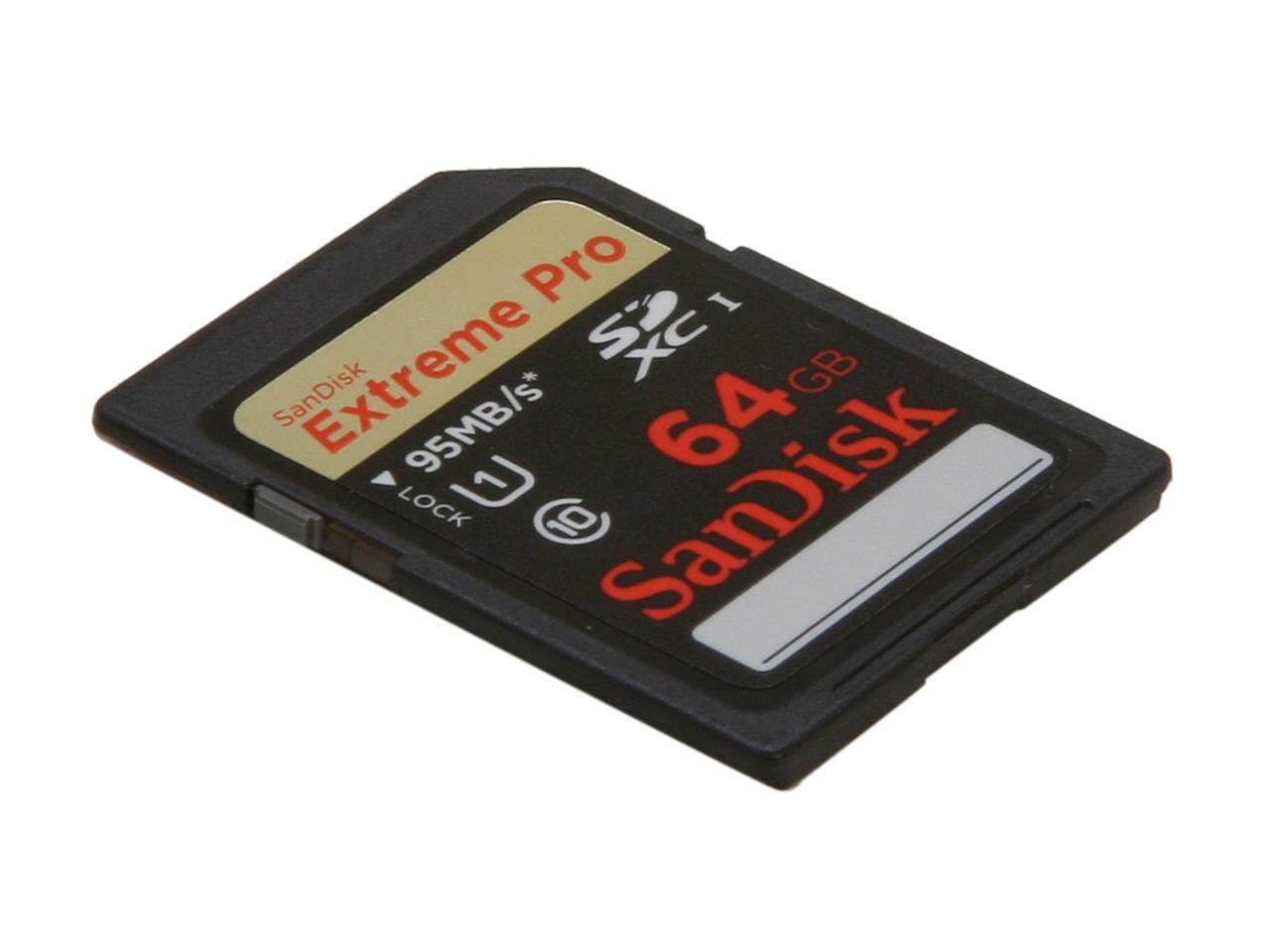 SanDisk Extreme Pro 64GB Secure Digital Extended Capacity (SDXC) Flash ...