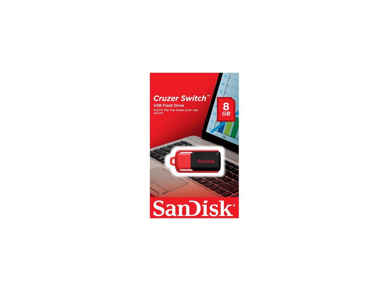 SanDisk Cruzer Switch SDCZ52-008G-B35 8 GB USB 2.0 Flash Drive - Black ...