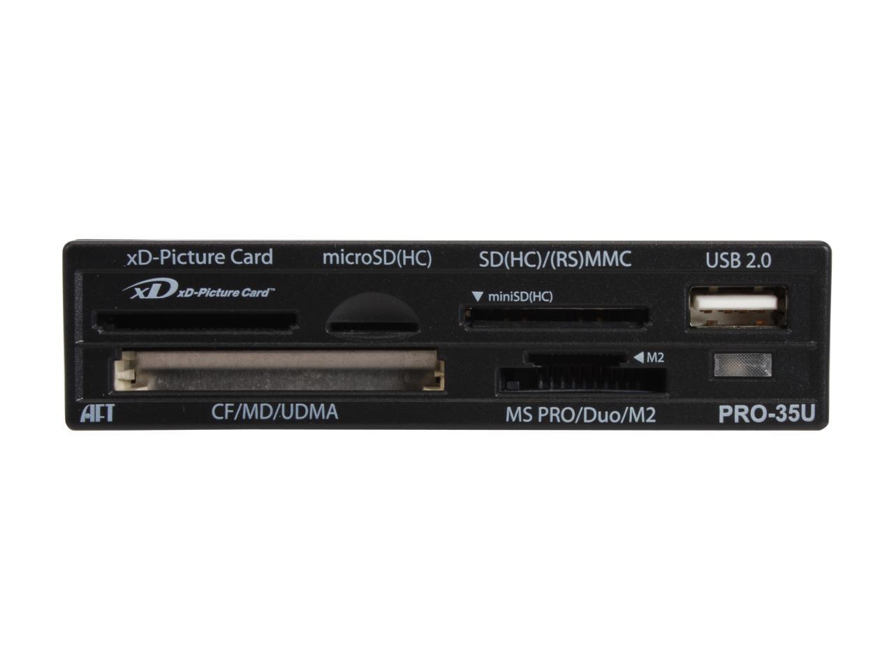 AFT PRO-35U USB 2.0 3.5" Bay, CompactFlash/ SDHC/ SDXC/ microSD ...