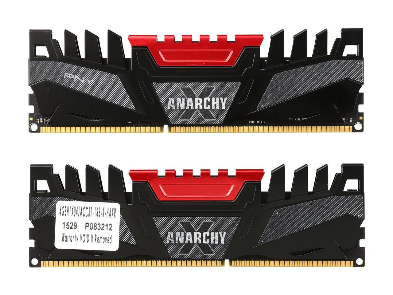PNY Anarchy X 16GB (4 x 4GB) DDR3 2400 (PC3 19200) Desktop Memory Model ...