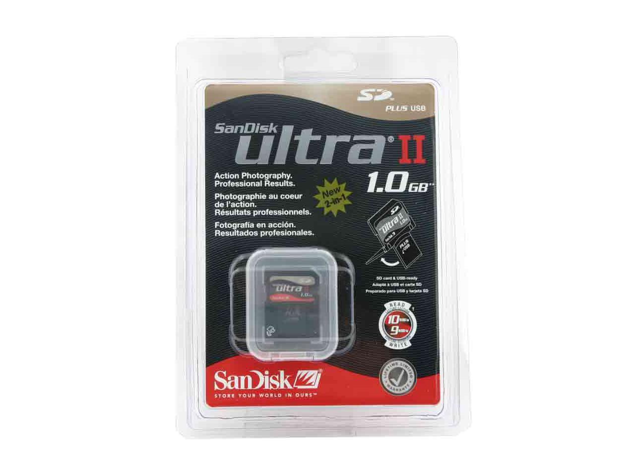 SanDisk Ultra II 1GB SD Plus USB Flash Card Model SDSDPH-1024-901 ...