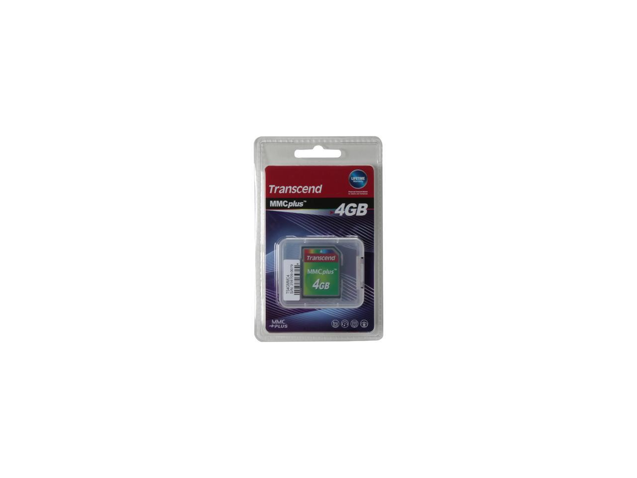 Transcend 4GB MultiMedia (MMC plus) Plus Flash Card Model TS4GMMC4 ...