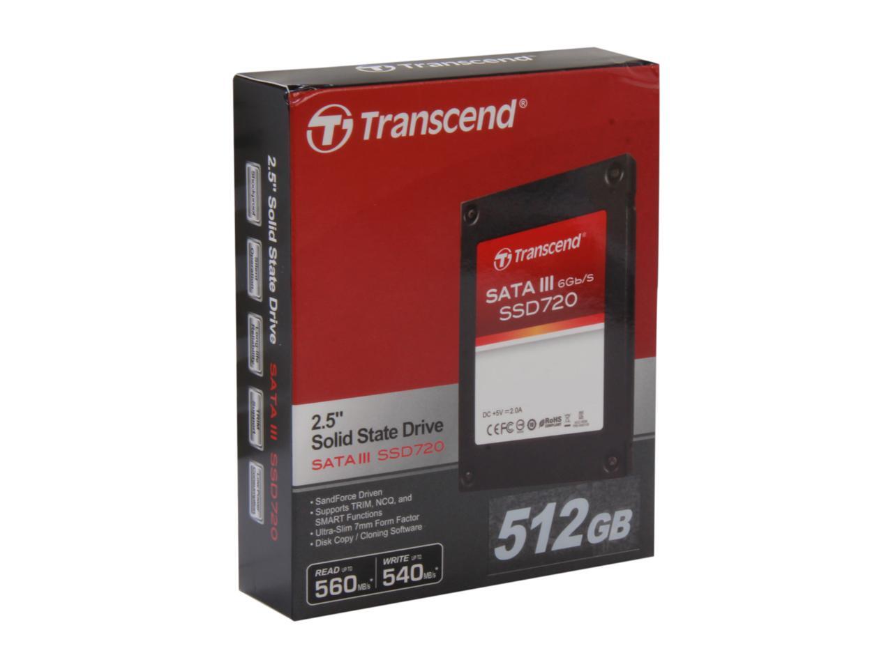 Transcend SSD 720 2.5" 512GB SATA III Internal Solid State Drive (SSD ...