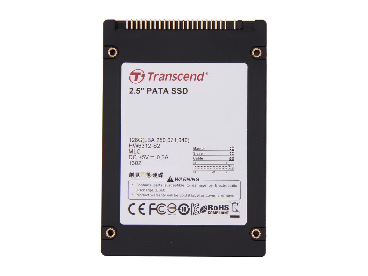 Transcend 2.5" 128GB PATA MLC Internal Solid State Drive (SSD ...