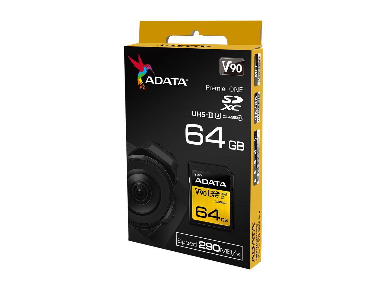 ADATA Premier ONE 64GB Secure Digital Extended Capacity (SDXC) Flash ...