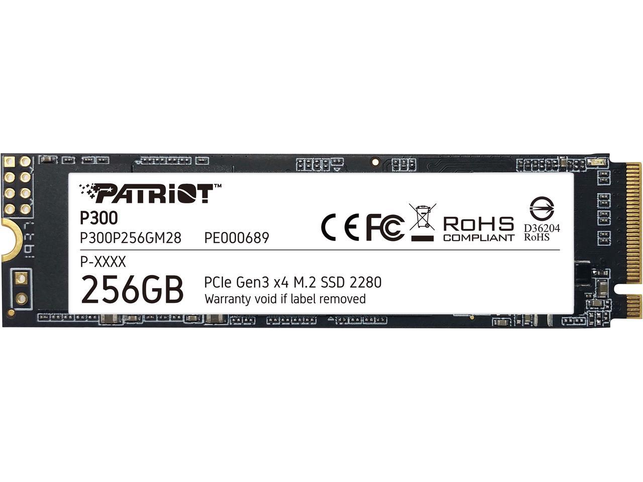 Patriot P300 M 2 2280 256GB PCIe Gen3 X4 NVMe 1 3 Internal Solid State Patriot P300 M 2 2280 256GB PCIe Gen3 X4 NVMe 1 3 Internal Solid State