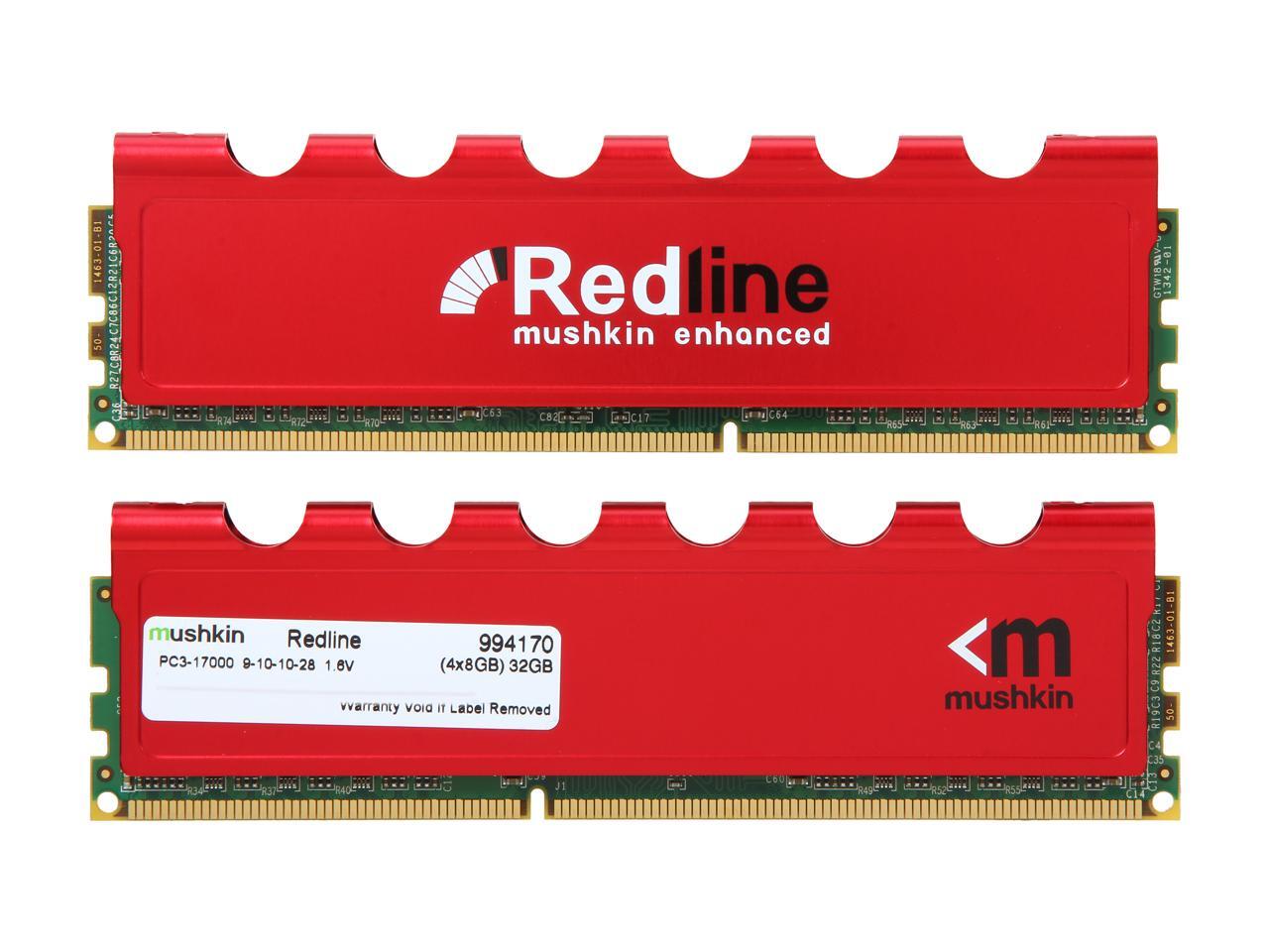 Mushkin Enhanced Redline 32GB (4 x 8GB) DDR3 2133 (PC3 17000) Desktop ...