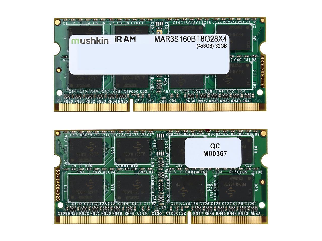 Mushkin Enhanced iRam 32GB (4 x 8GB) 204-Pin DDR3 SO-DIMM DDR3 1600 ...