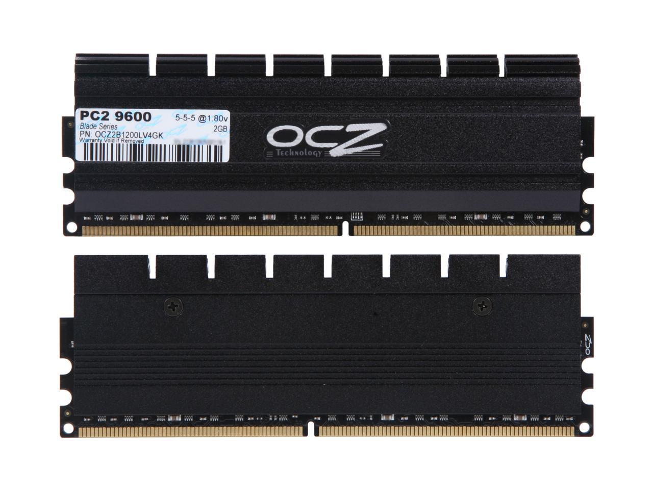 OCZ Blade Series 4GB (2 x 2GB) DDR2 1200 (PC2 9600) Low Voltage Desktop ...