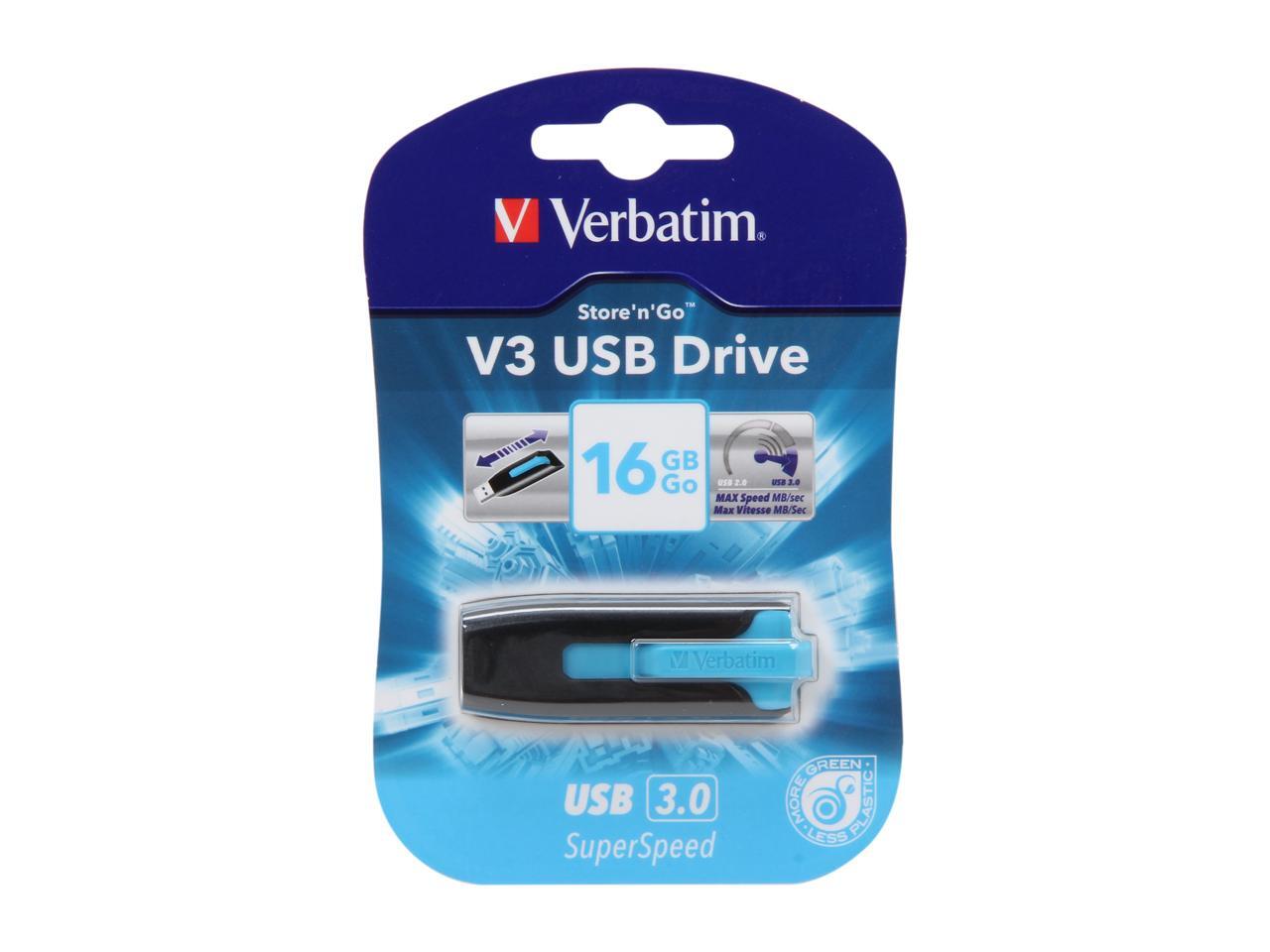 Verbatim Store 'n' Go V3 16 GB USB 3.0 Flash Drive - Caribbean Blue ...