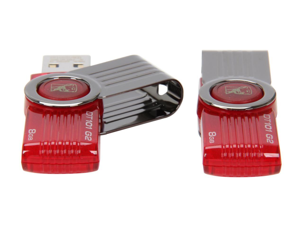Kingston DataTraveler 101 G2 8GB USB 2.0 Flash Drive Twin Pack (2pcs ...