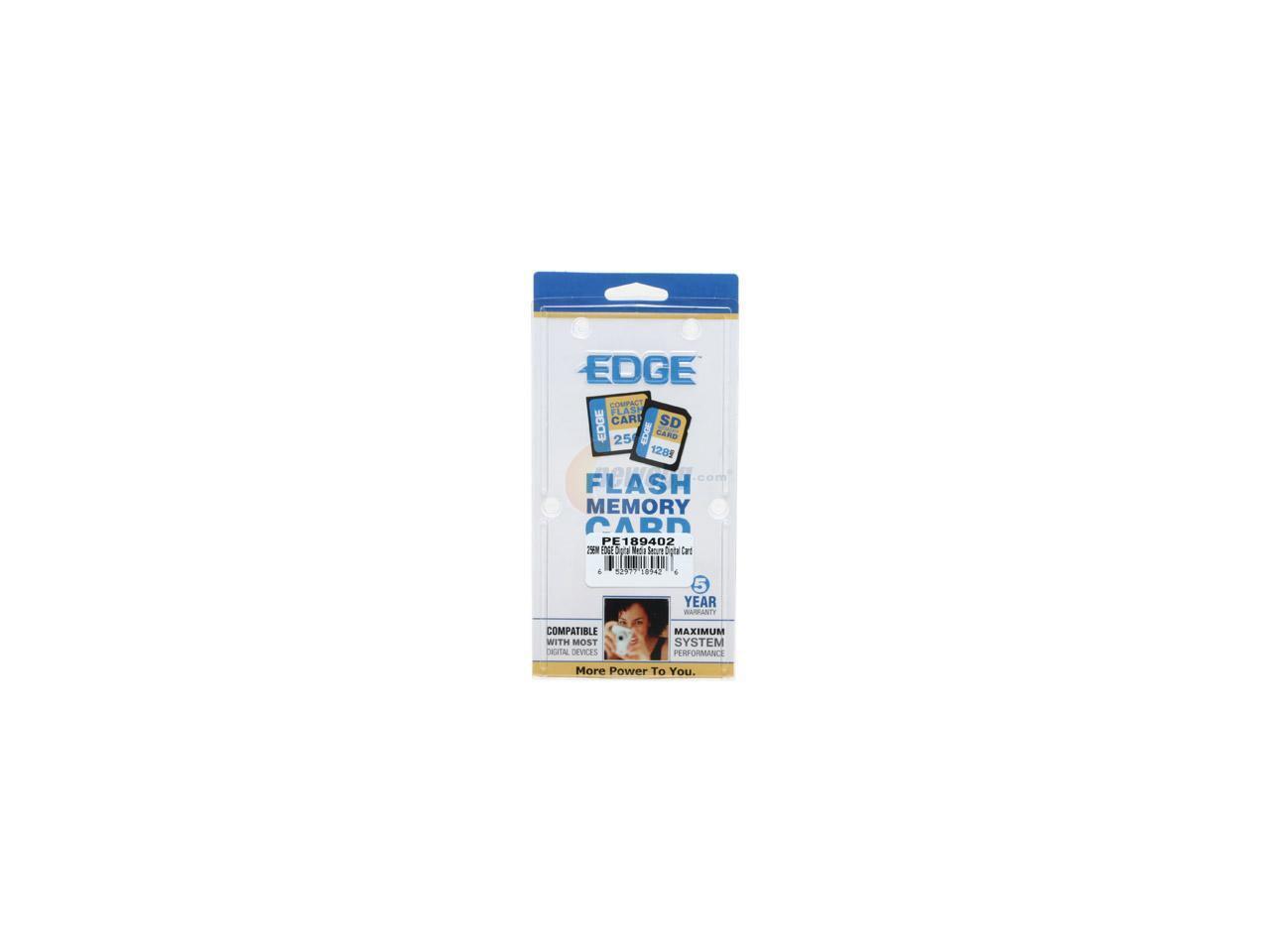 EDGE Tech 256MB Secure Digital (SD) Flash Media Model PE189402 - Newegg.com