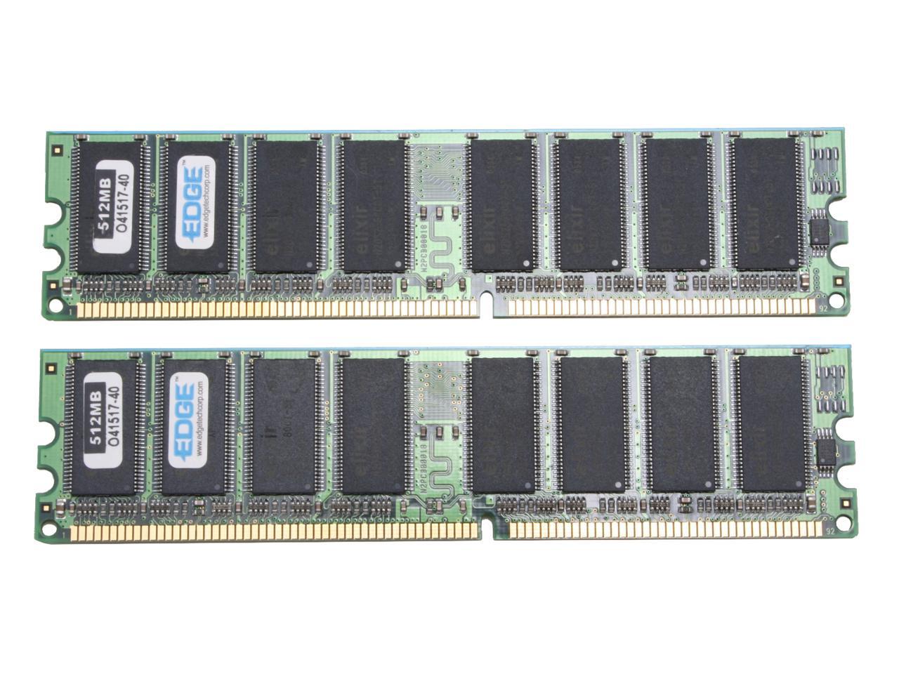 EDGE Tech 1GB (2 x 512MB) 184-Pin DDR SDRAM DDR 400 (PC 3200) Dual Channel Kit Desktop Memory ...