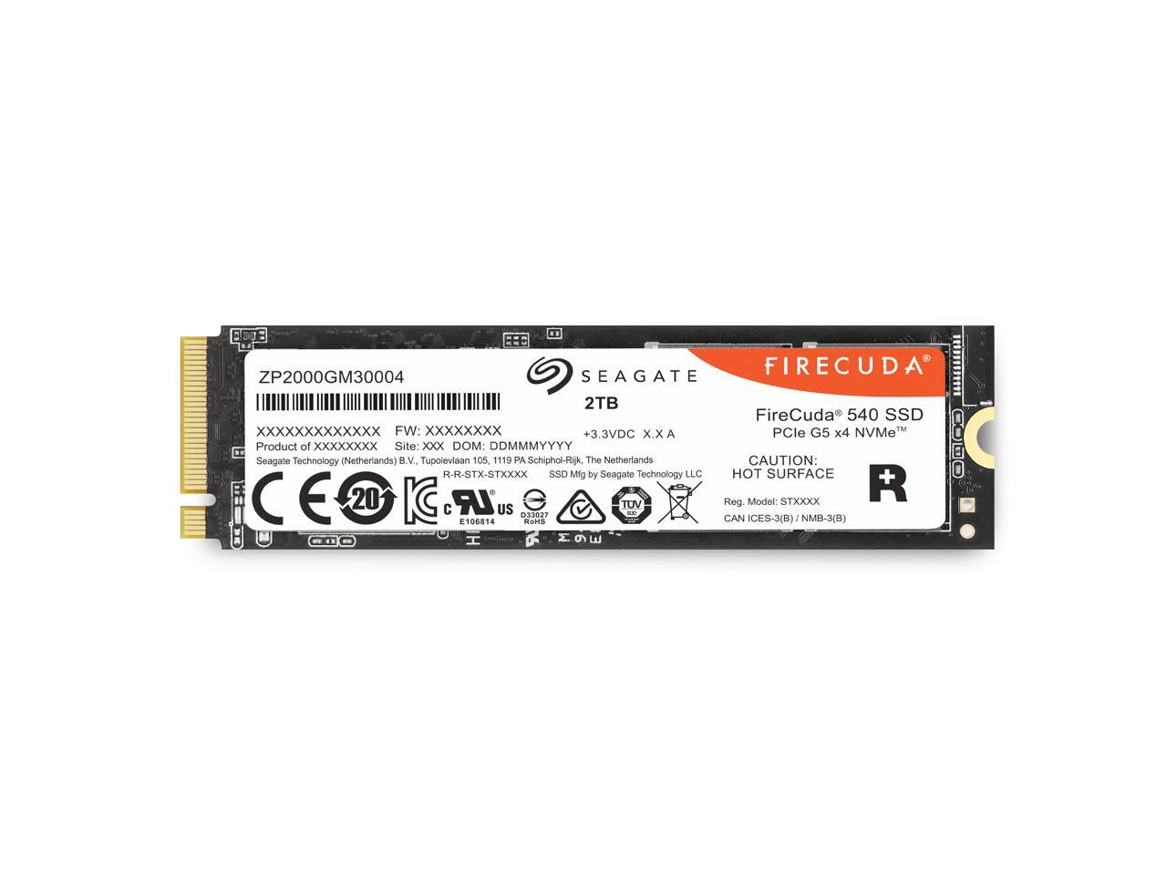 Seagate FireCuda 540 GEN5 SSD M.2 2280 2TB PCI-Express 5.0 x4 3D TLC ...