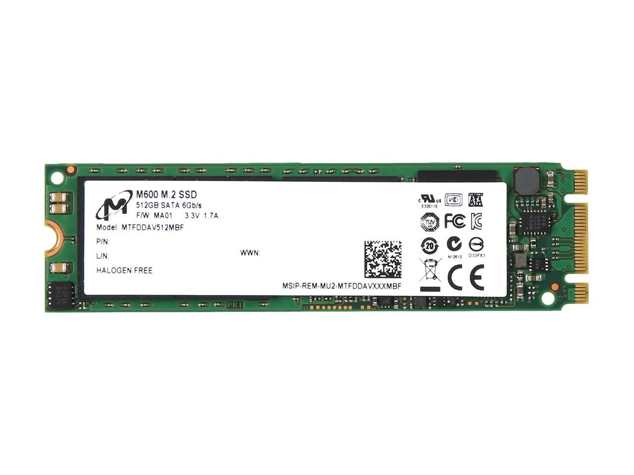 Open Box: Micron M600 M.2 2280 512GB SATA III MLC External Solid State ...