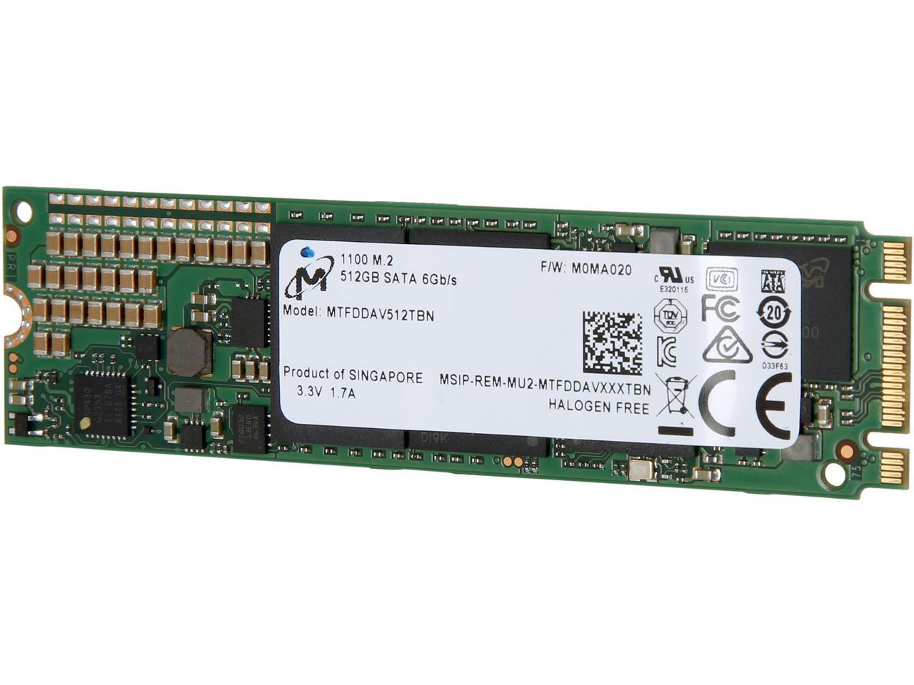 Refurbished: Micron 1100 M.2 2280 512GB SATA III TLC MTFDDAV512TBN ...