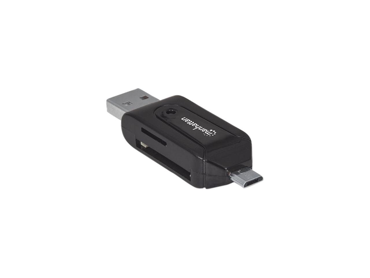 Manhattan imPORT Reader, Mobile OTG Adapter, 1-Port USB 2.0 to Micro ...