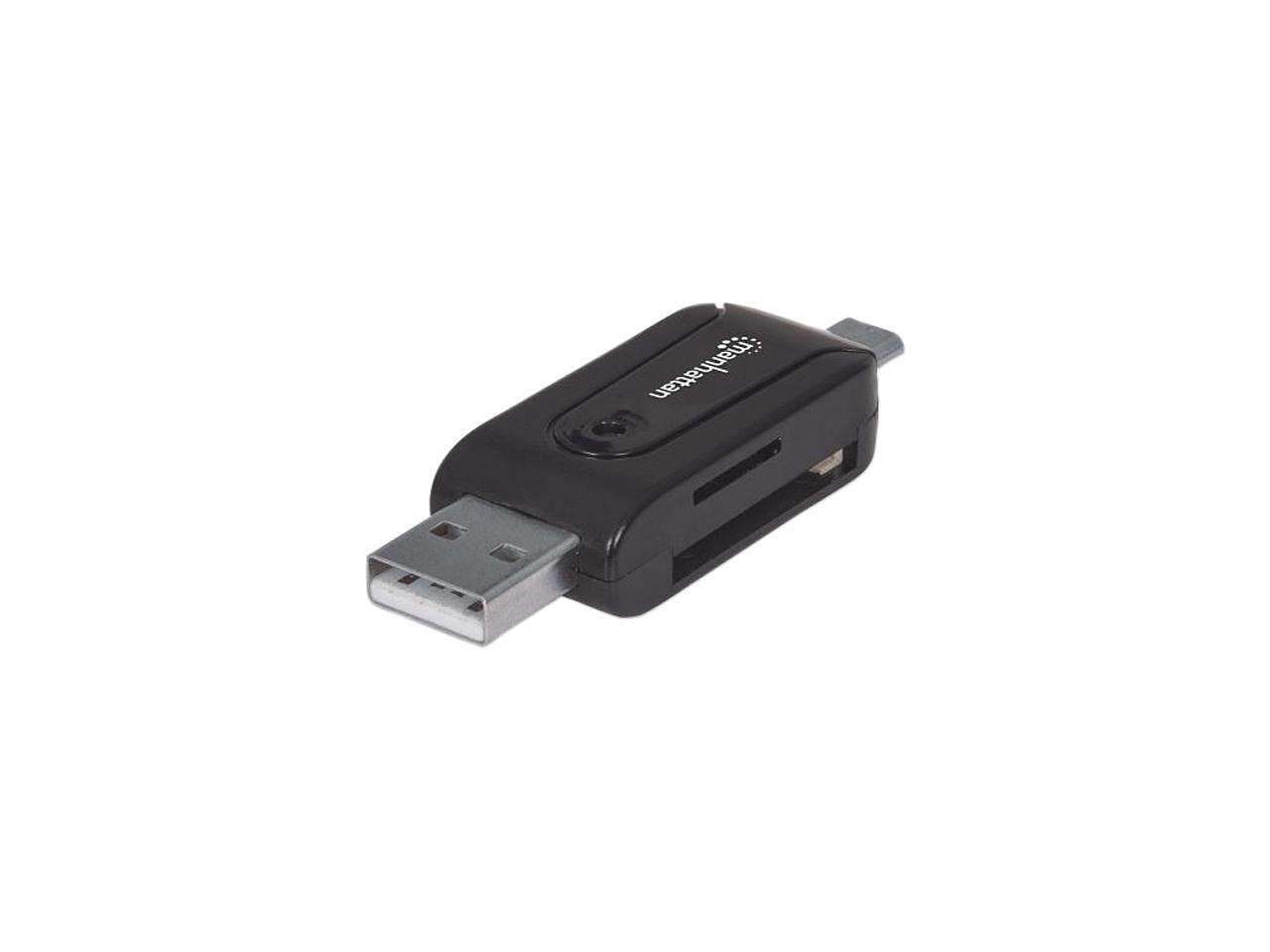 Manhattan imPORT Reader, Mobile OTG Adapter, 1-Port USB 2.0 to Micro ...