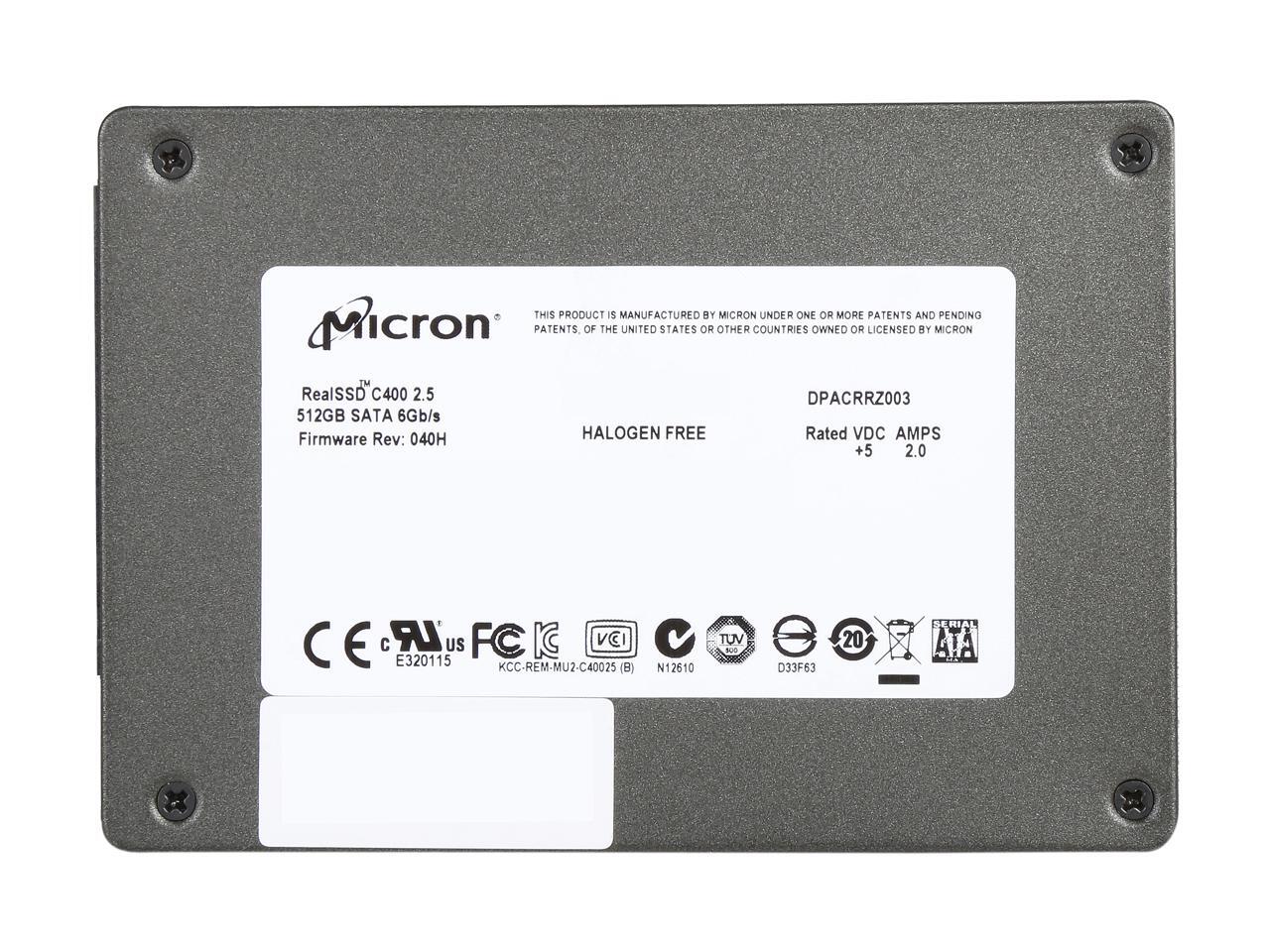 Open Box: Micron 512GB MTFDDAK512MAM-1K1 RealSSD C400 SATA III 6.0Gb/s ...