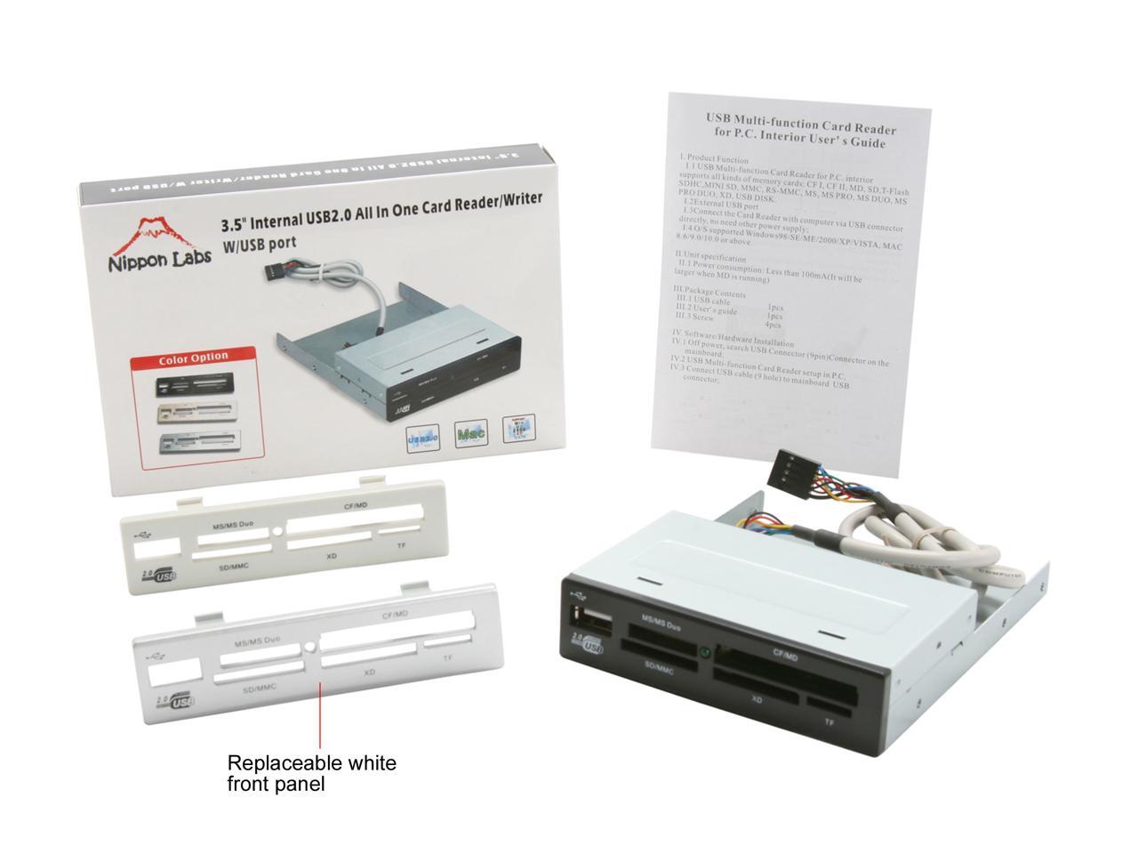 Nippon Labs Internal Card Reader 3.5" Internal All In One Card Reader ...