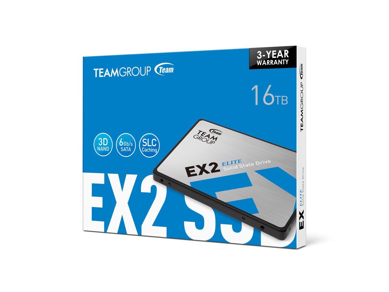Team Group EX2 2.5" 16TB SATA III 3D NAND Internal Solid State Drive ...