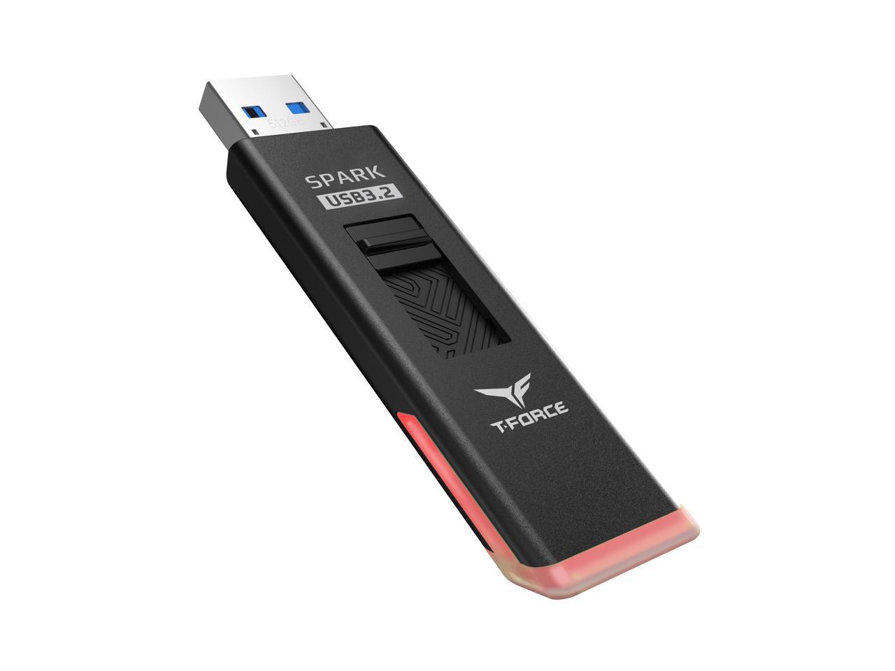 TEAM 512GB SPARK LED USB 3.2 Gen 2 Flash Drive, Speed Up to 1000MB/s ...