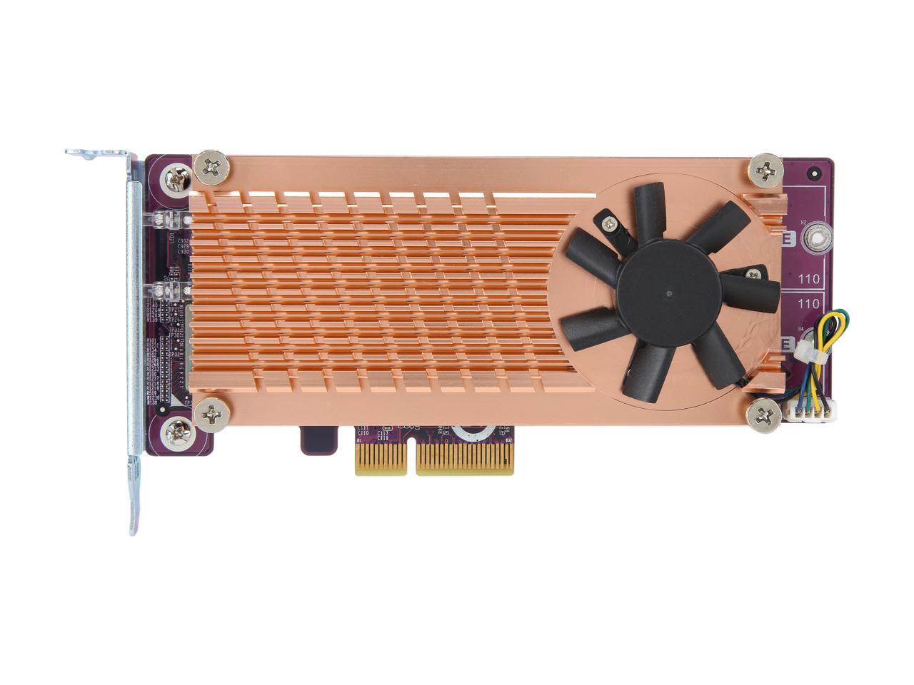 QNAP QM2-2P-344 Dual M.2 PCIe SSD Expansion Card, Supports up to Two M ...