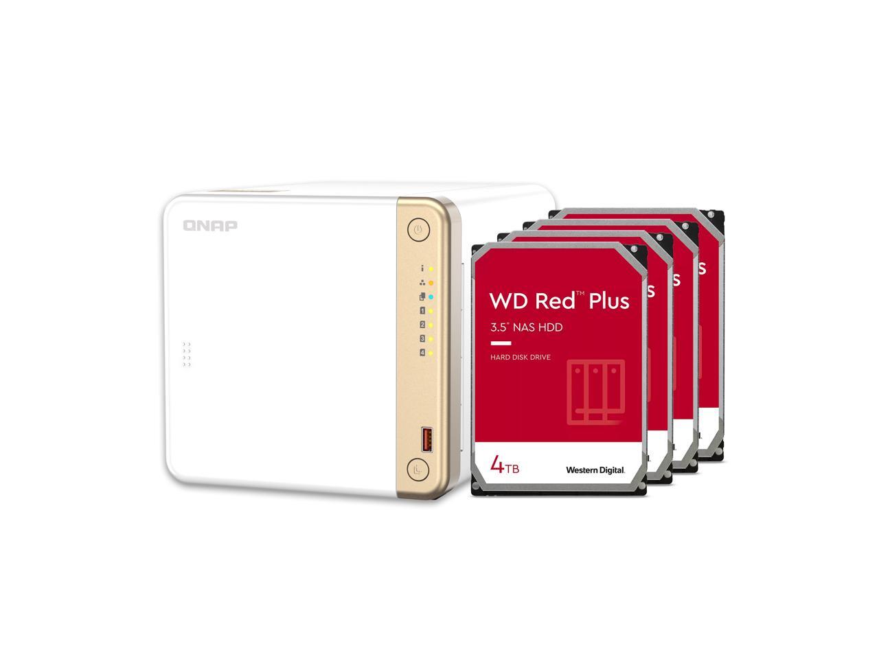 QNAP 4 Bay 4K Hardware transcoding NAS with 12TB Storage Capacity ...