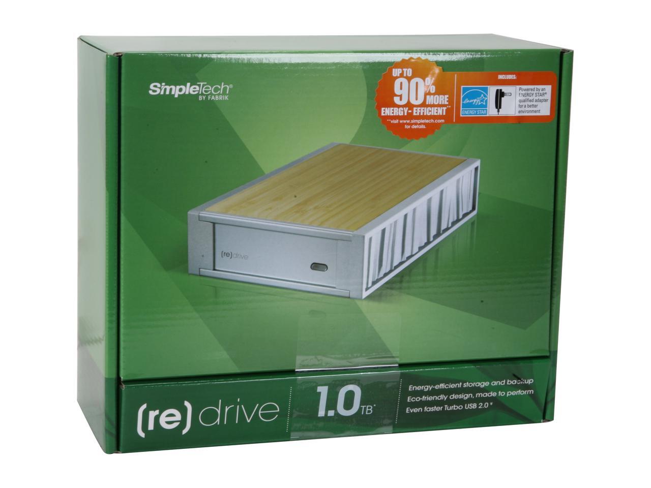 SimpleTech [re]drive Turbo 1TB USB 2.0 3.5" External Hard Drive ...
