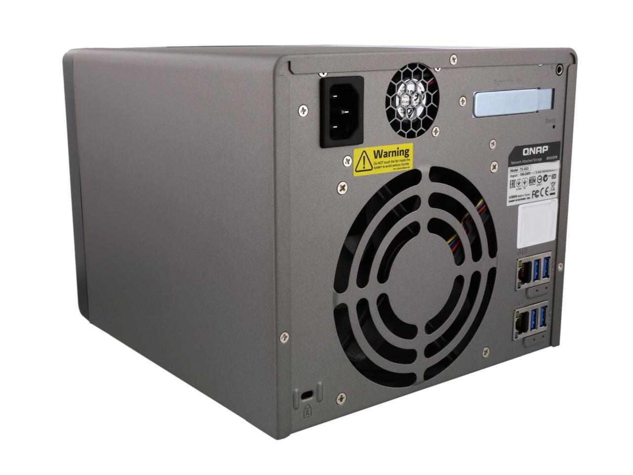 QNAP TS-563-2G-US 5-Bay AMD 64bit x86-based NAS, Quad Core 2.0GHz, 2GB ...