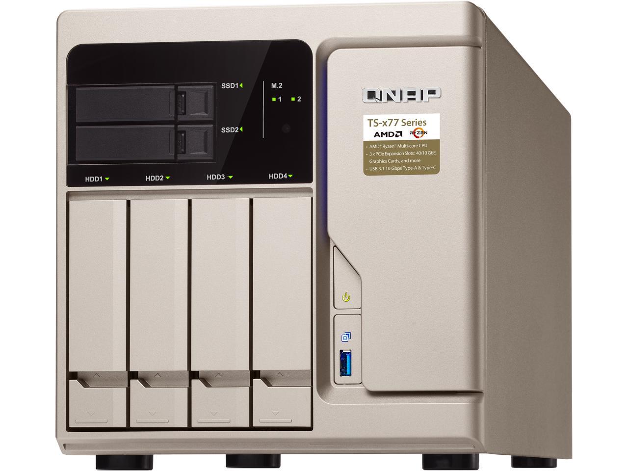 QNAP TS-677-1600-8G-US High-Performance 6 Bay (4+2) NAS / iSCSI IP-SAN ...