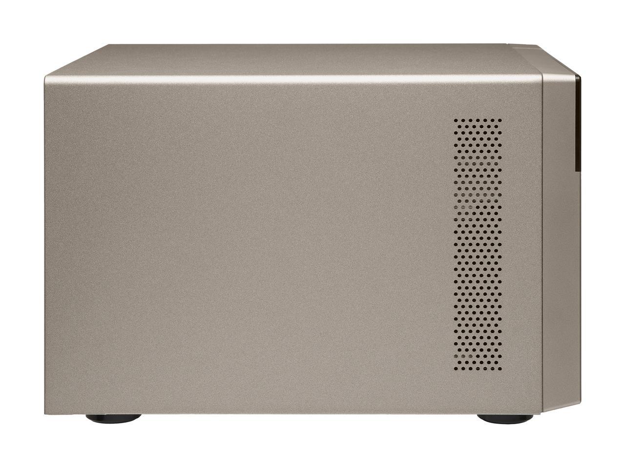 Qnap 6-bay NAS/iSCSI IP-SAN, AMD R series Quad-core 2.1GHz, 8GB RAM ...