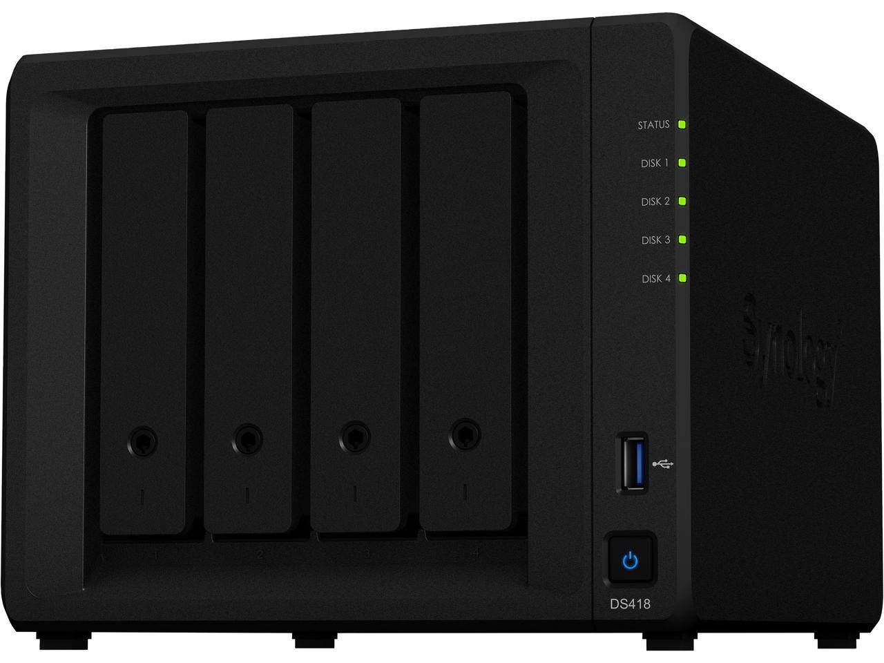 Synology 4 Bay NAS DiskStation DS418 (Diskless) - Newegg.com