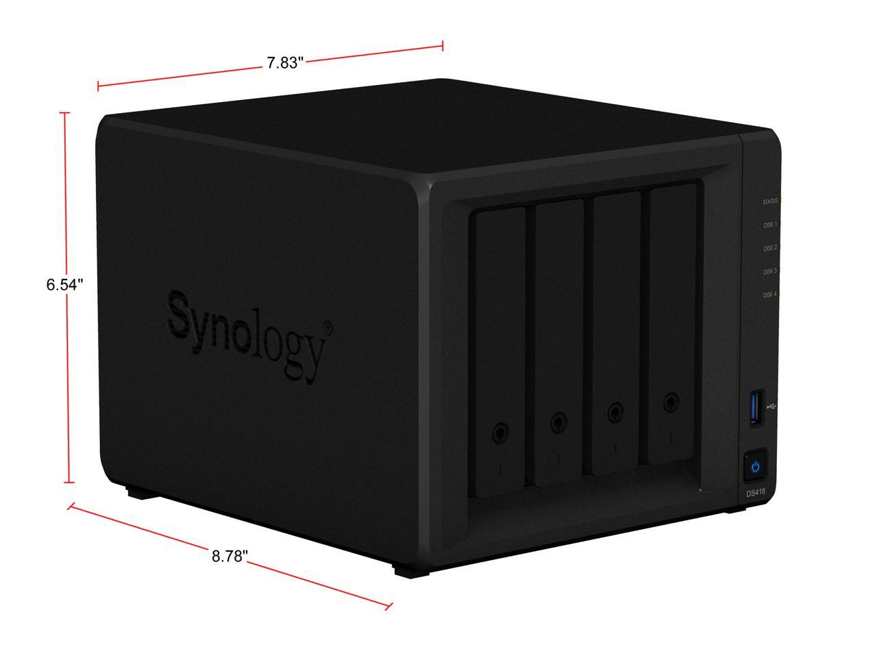 Synology 4 Bay NAS DiskStation DS418 (Diskless) - Newegg.com