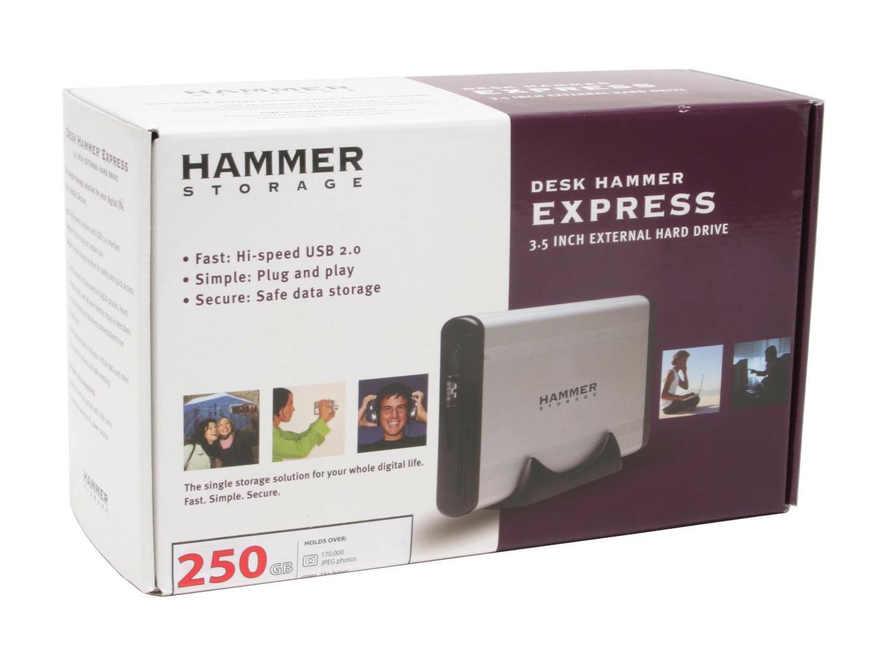 HAMMER 250GB USB 2.0 3.5" External Hard Drive - Newegg.com