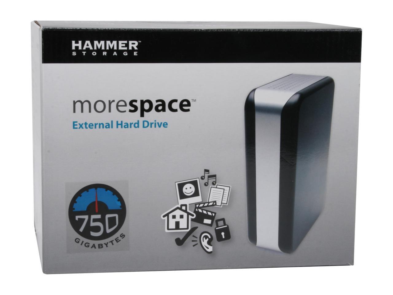 HAMMER Morespace 750GB USB 2.0 3.5" External Hard Drive - Newegg.com