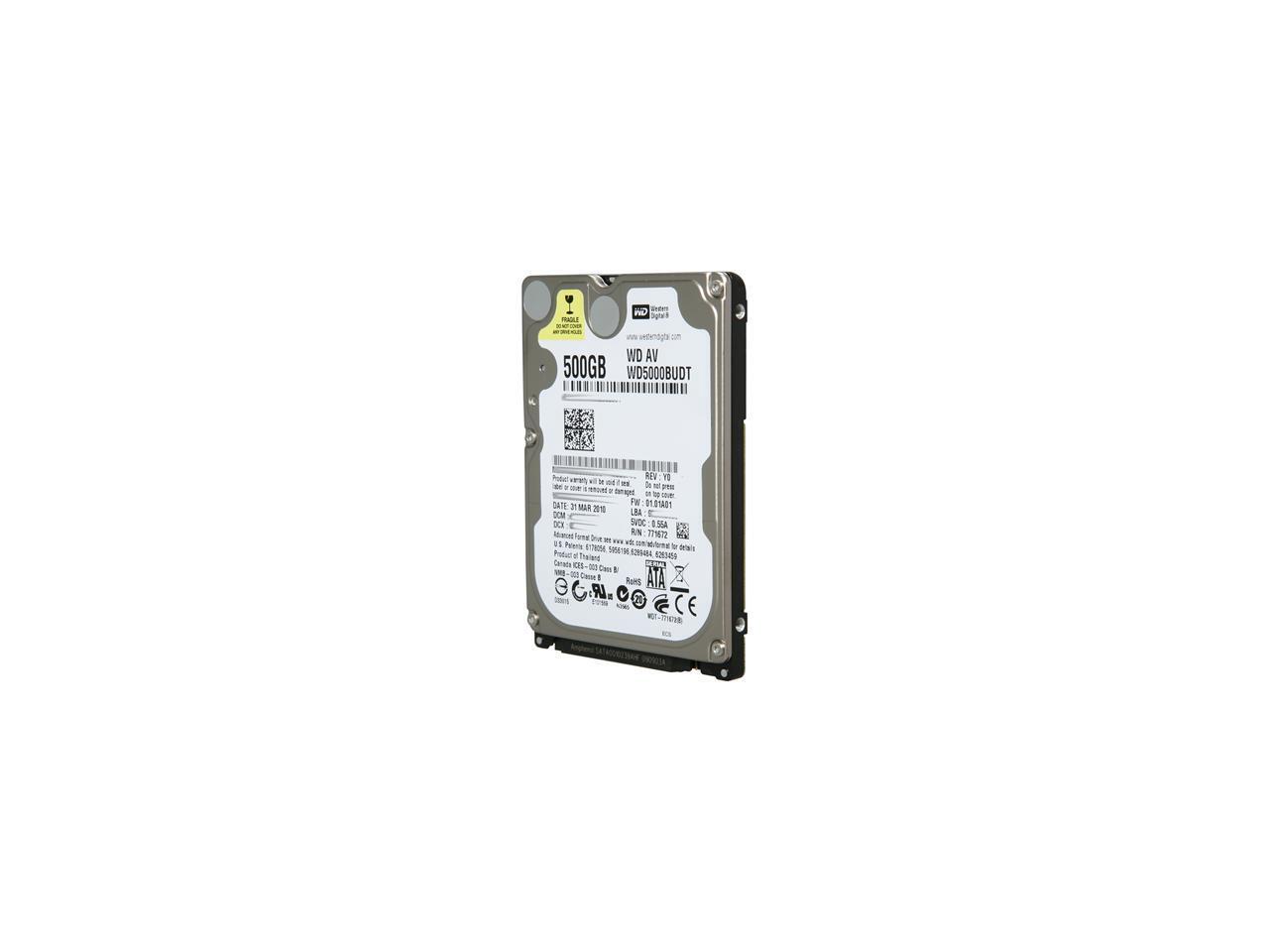 Western Digital WD AV-25 WD5000BUDT 500GB 5400 RPM 32MB Cache SATA 3 ...