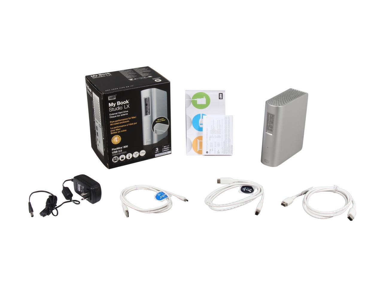 WD My Book Studio LX 3TB FireWire 800, USB 2.0 3.5" External Hard Drive ...