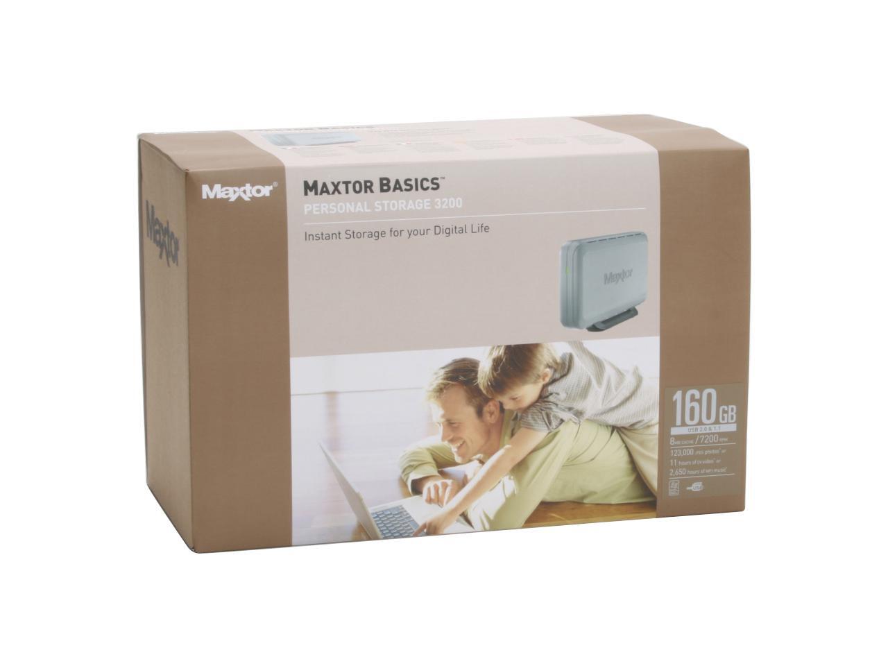 Maxtor Personal Storage 3200 160GB USB 2.0 3.5" External Hard Drive ...