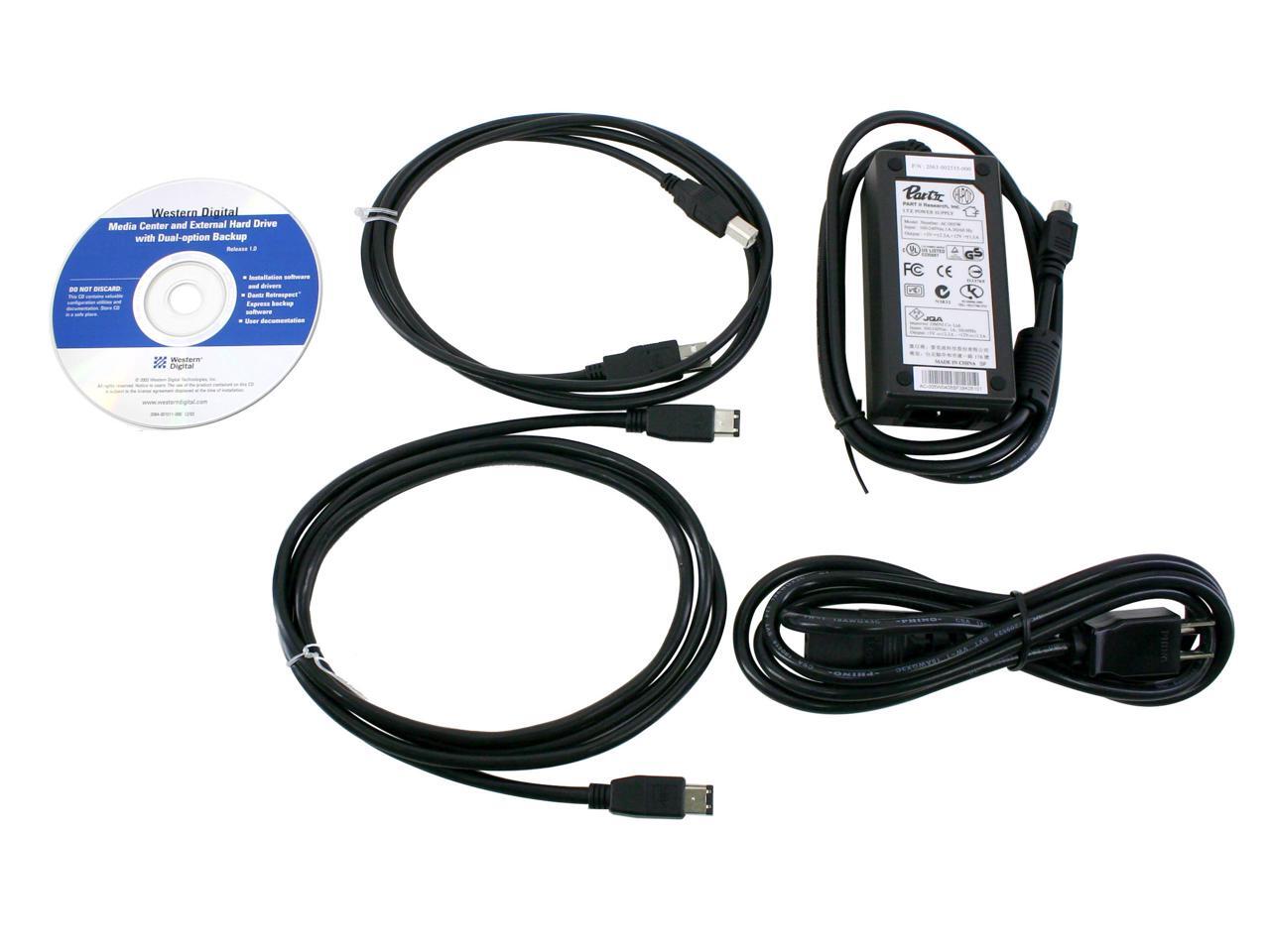 WD Dual-option Combo 250GB USB 2.0 / Firewire400 3.5" External Hard ...
