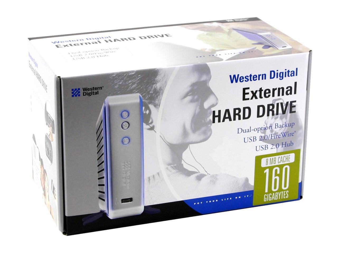 WD Dual-option Combo 160GB USB 2.0 / Firewire400 3.5" External Hard ...