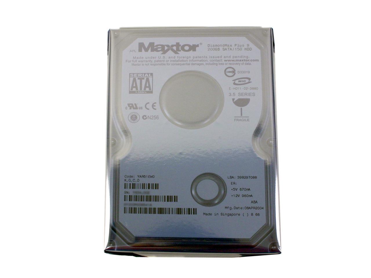 Maxtor Ultra Series Kits L01M200 200GB 7200 RPM 8MB Cache SATA 1.5Gb/s ...
