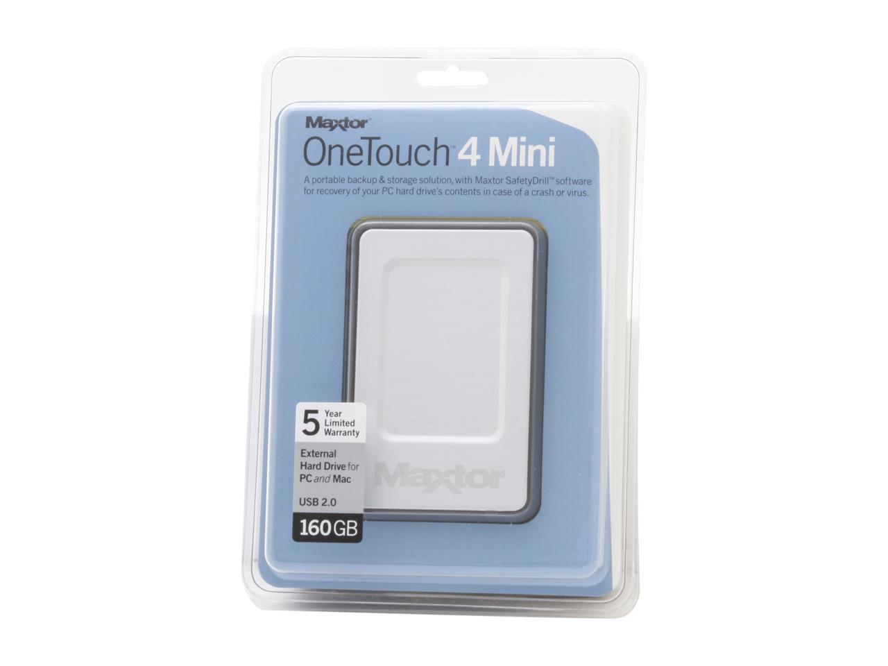 Maxtor OneTouch 4 Mini 160GB USB 2.0 2.5" External Hard Drive - Newegg.com