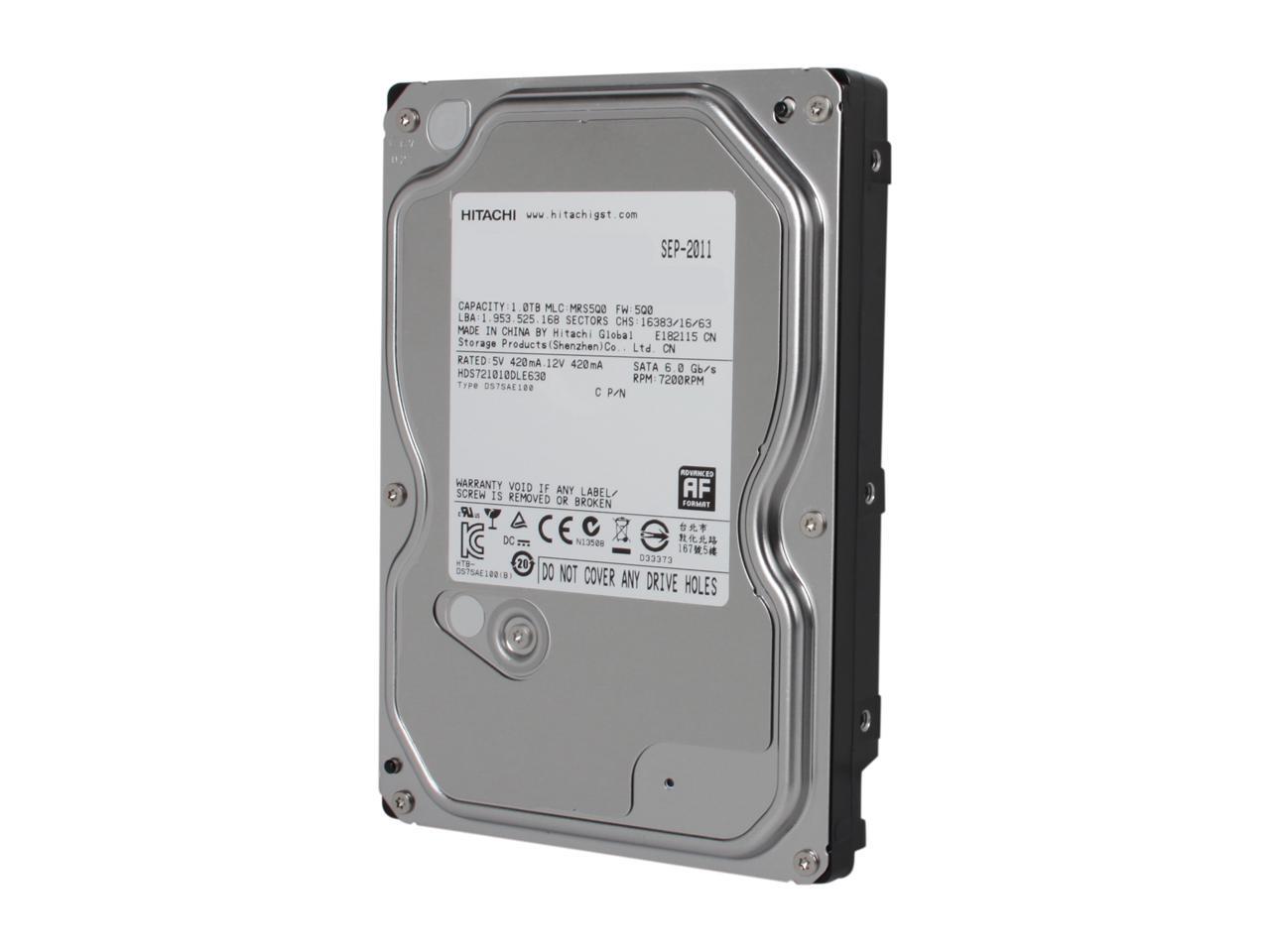 Hitachi GST Deskstar 7K1000.D HDS721010DLE630 (0F13180) 1TB 7200 RPM ...